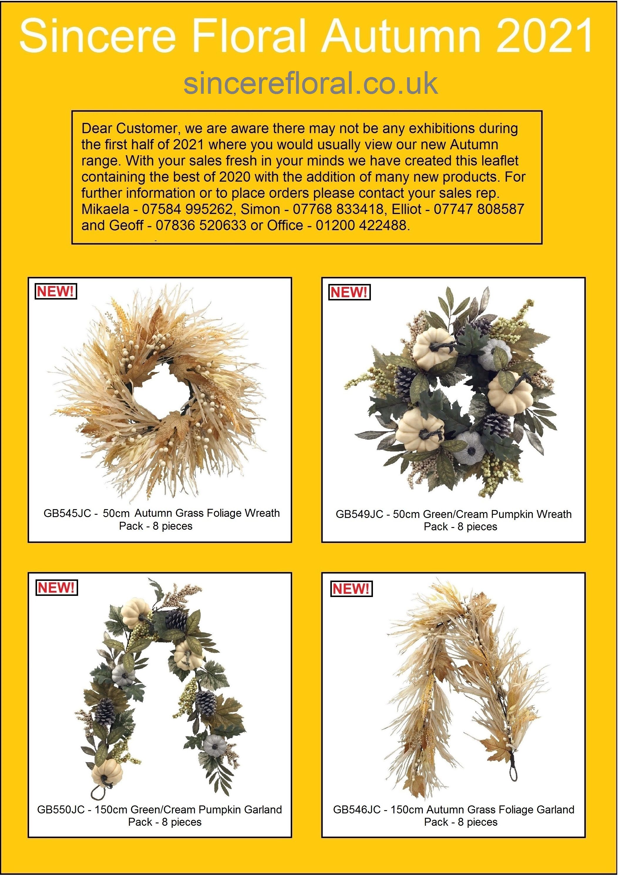 Sincere Floral Autumn 2021 Catalogue | sincerefloral