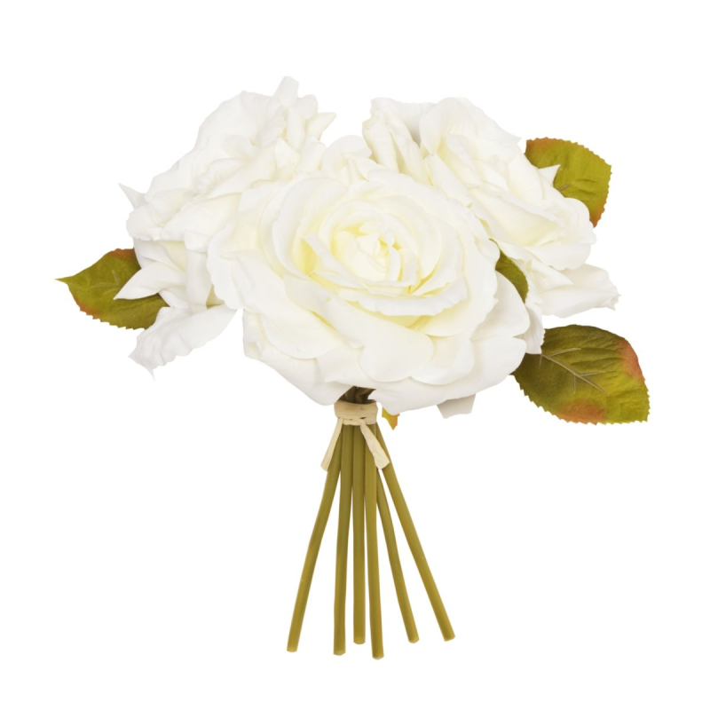 24CM CREAM OPEN ROSE X 3 POSY | sincerefloral