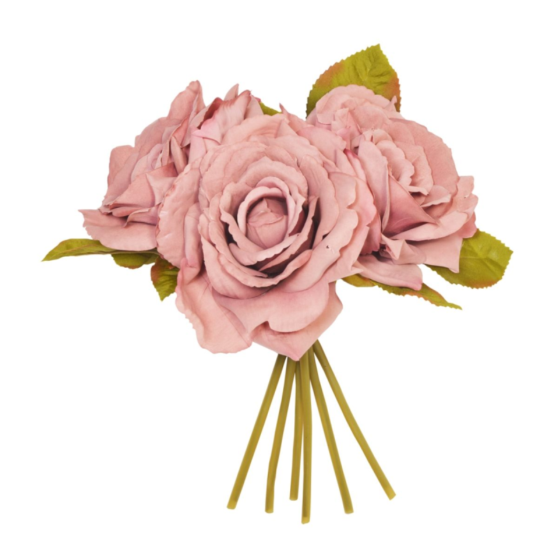24CM PUCE OPEN ROSE X 3 POSY | sincerefloral