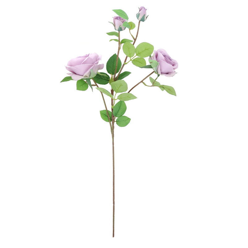 70Cm Liilac Rose X 2 With 2 Buds Stem | sincerefloral